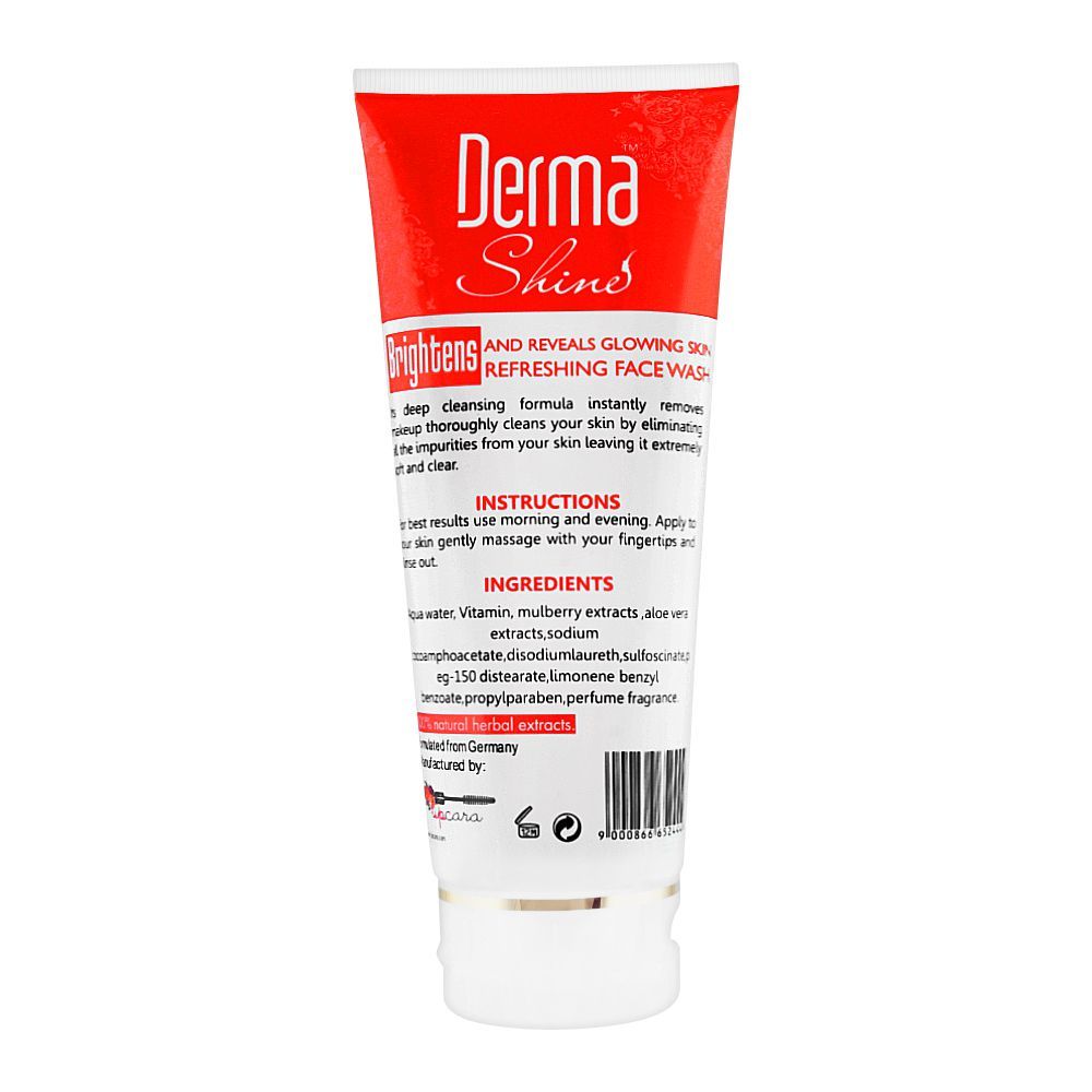 Derma Shine - Gently Exfoliating Pomegranate Whitening Face Wash - 200g ...
